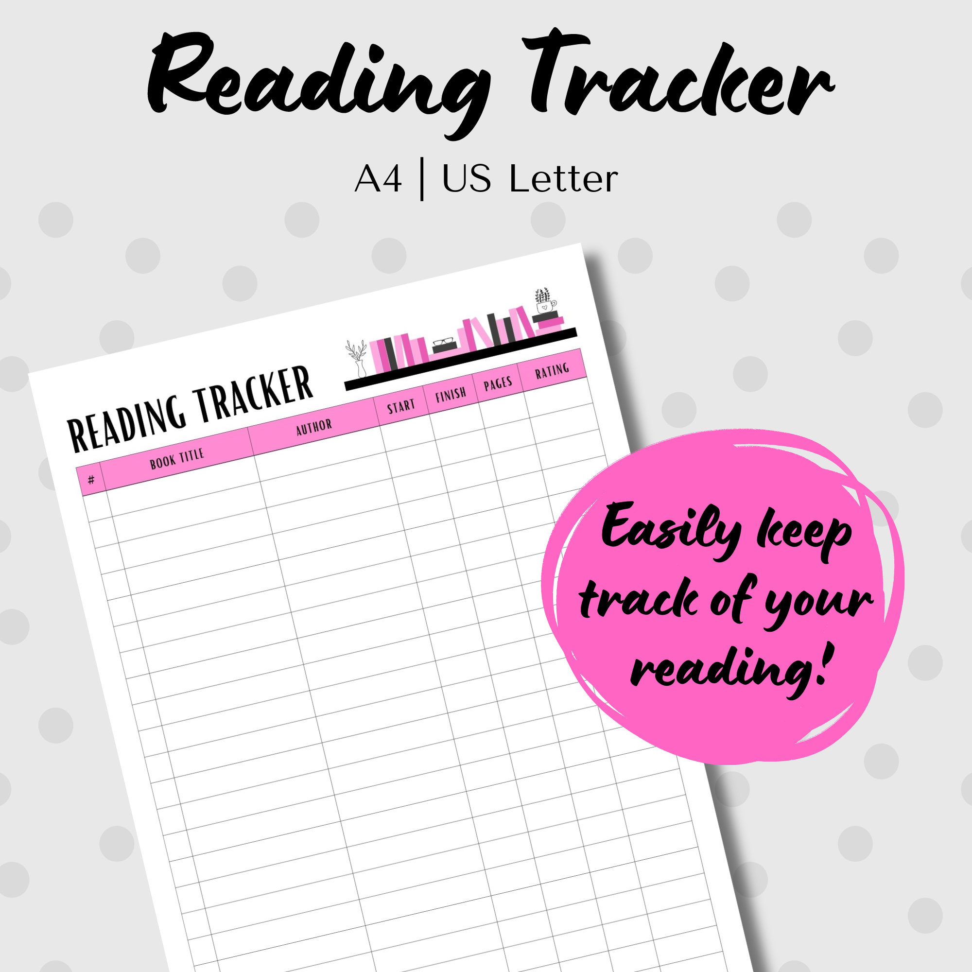 Reading Tracker Journal Bundle | Printable PDF | 6 Pages! Reading ...