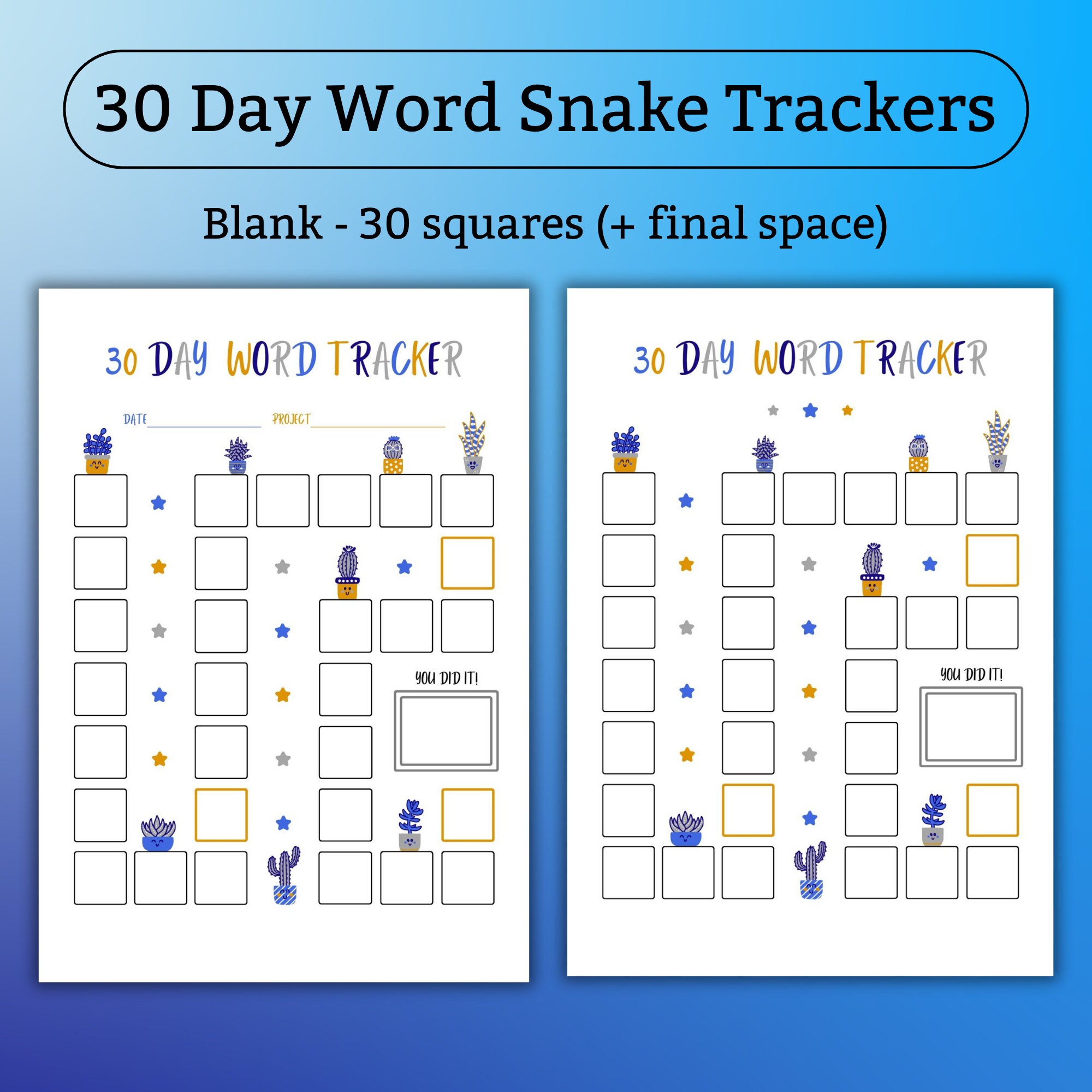 Word Tracker Bundle! | PRINTABLE PDF | Writing Tracker | Monthly ...