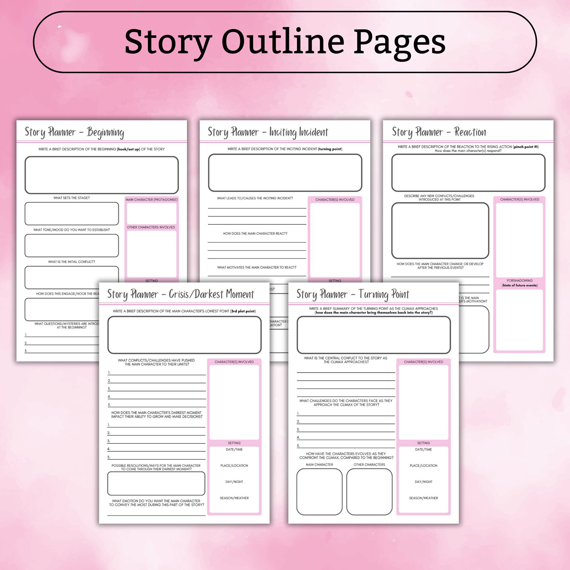 My Novel Planner Printable PDF 40 Pages to Help Plan Your BESTSELLER A4 ...