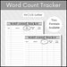 Word Count Tracker, Editing Tracker, Proofreading Tracker, Writing ...