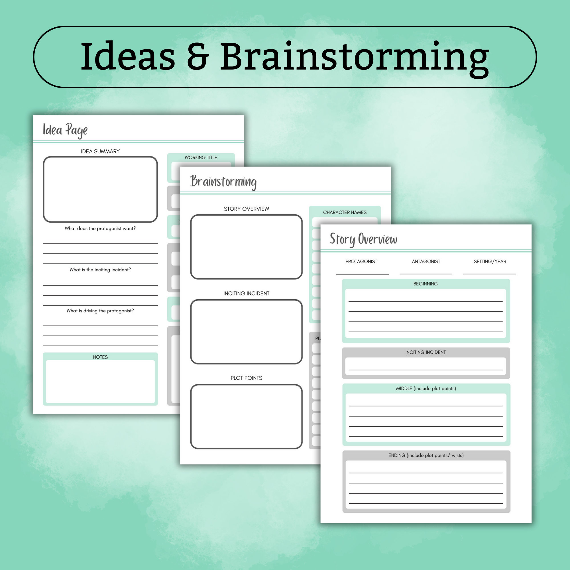 My Novel Planner | Printable PDF | 40 Pages to Help Plan Your ...