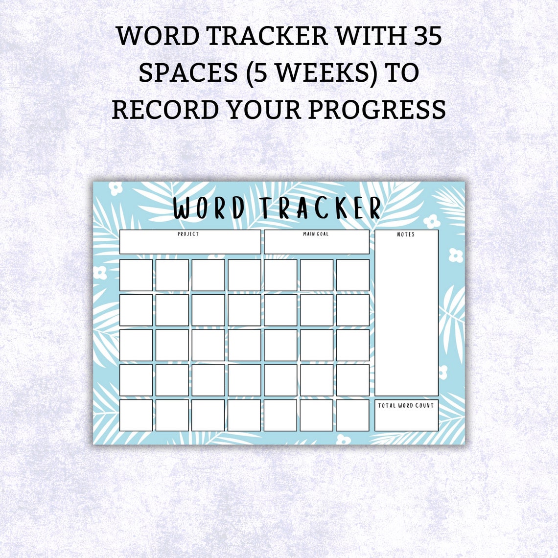 30 and 31 Day Word Trackers! | PDF Printable | 6 PAGES! | Writing ...
