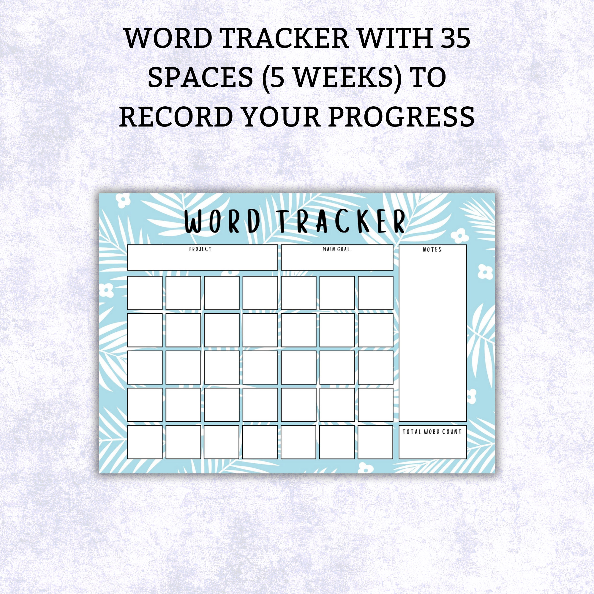 30 and 31 Day Word Trackers! | PDF Printable | 6 PAGES! | Writing ...
