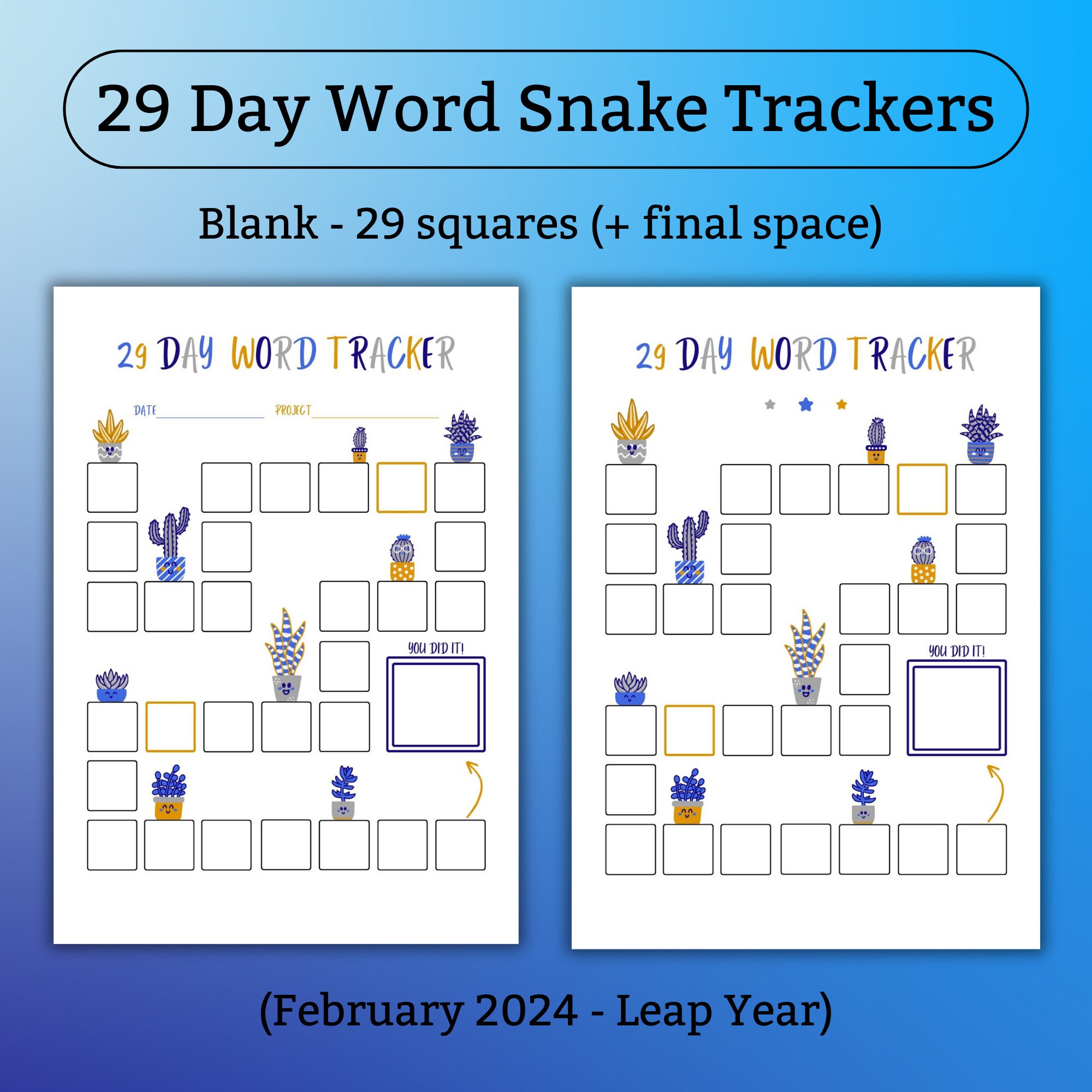 Word Tracker Bundle! | PRINTABLE PDF | Writing Tracker | Monthly ...