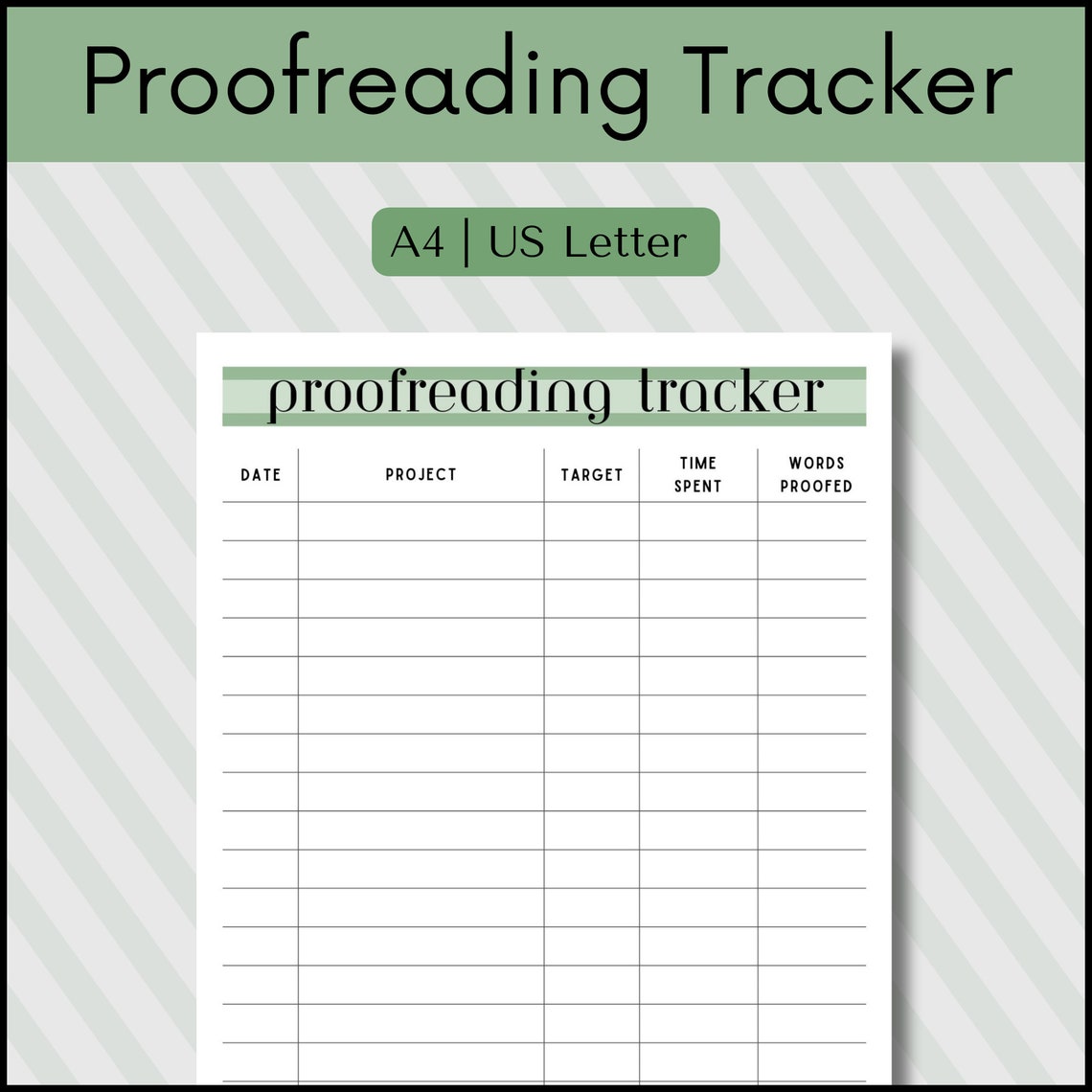 Word Count Tracker, Editing Tracker, Proofreading Tracker, Writing ...