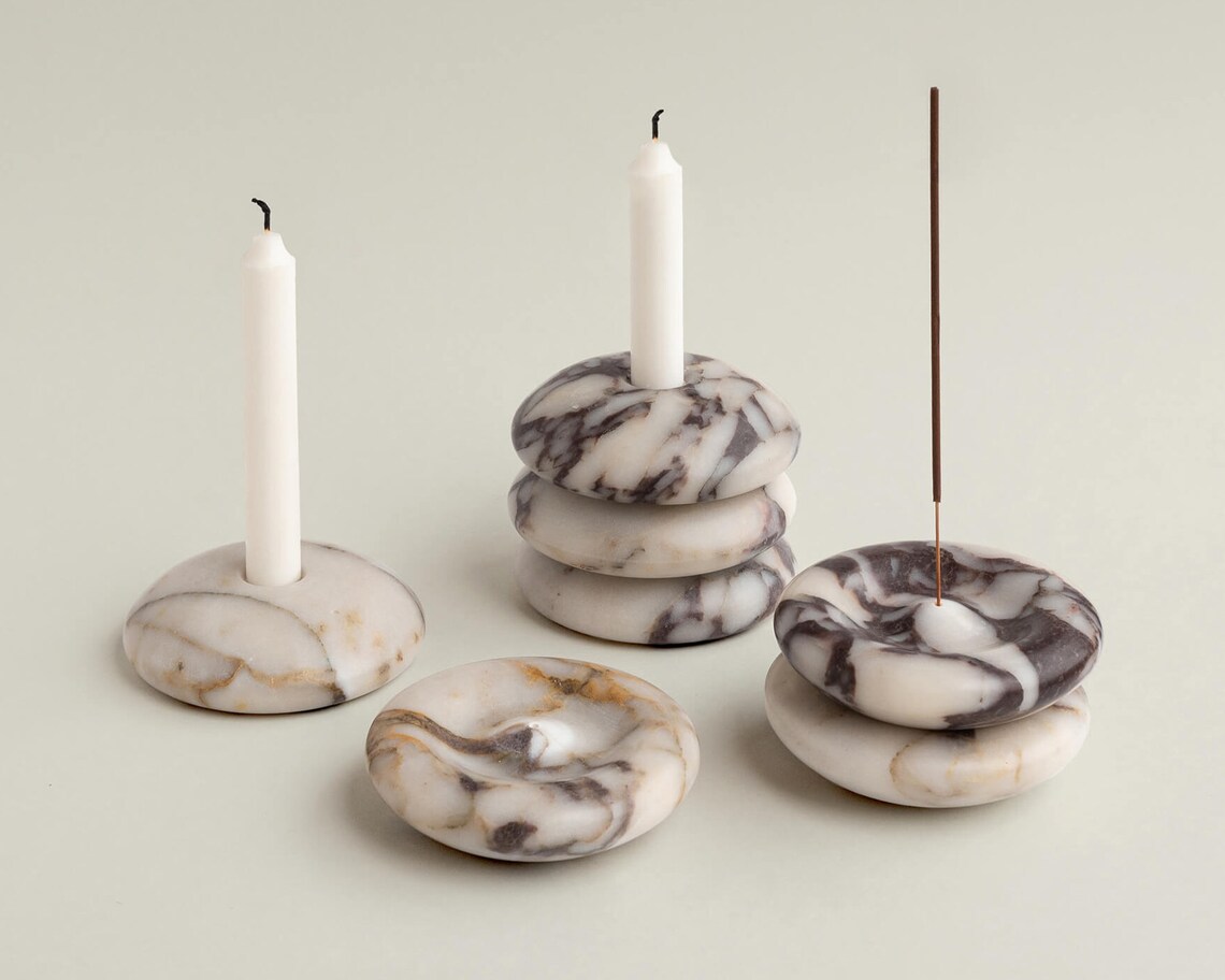 Calacata Viola Marble Holder Luxury Home Decor for Incense - Etsy
