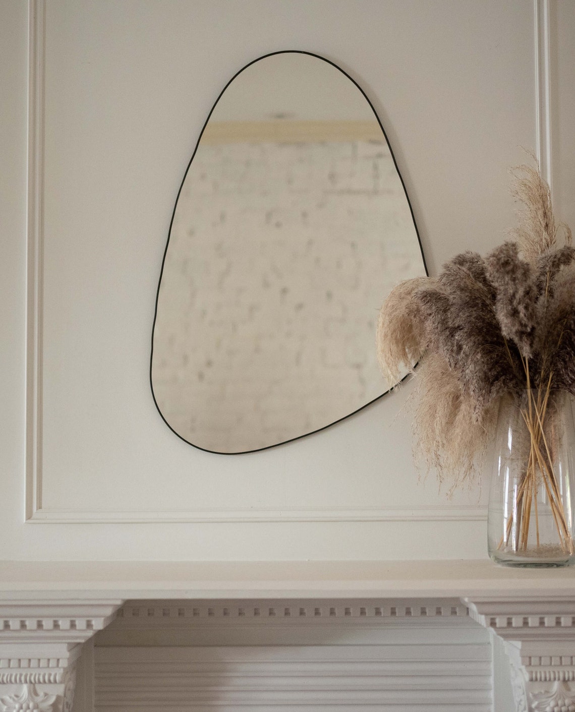 Brass Irregular Mirror Asymmetrical Home Decor With Modern Brass Frame ...