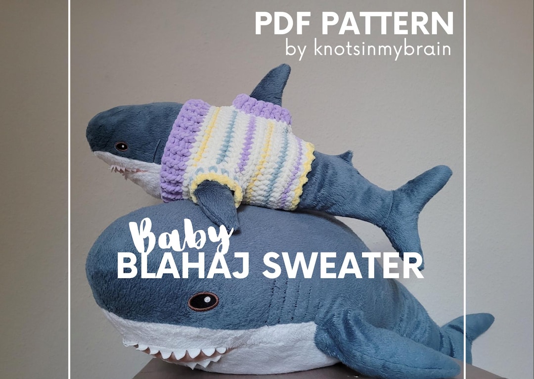 Baby Blahaj Sweater Crochet Pattern// Sweater Pattern for Smallhaj - Etsy