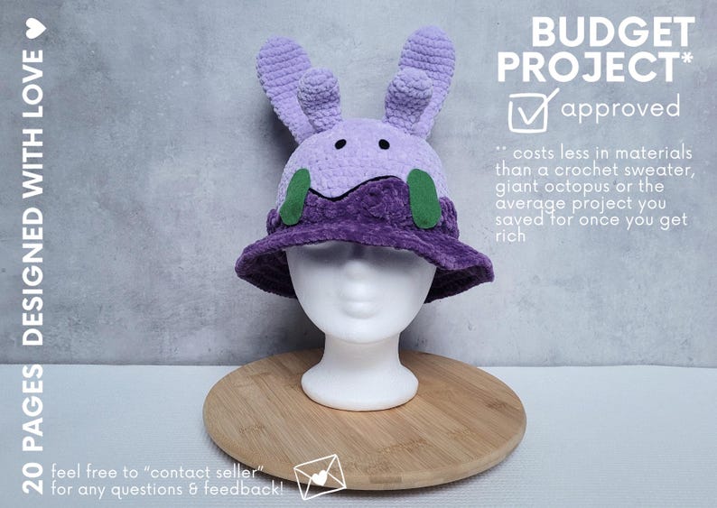 Goomy Bucket Hat Crochet Pattern - Etsy