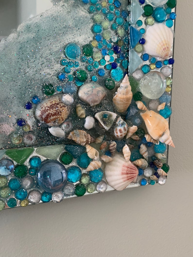 Bejeweled and Resin Incased Mirror - Etsy