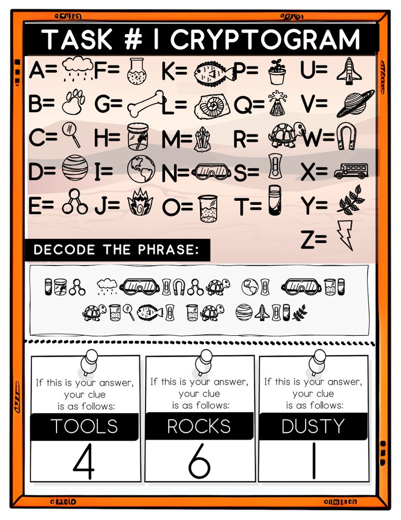 Mission: Mars Escape Room for Kids, Mars Escape Room, Space Escape Room ...