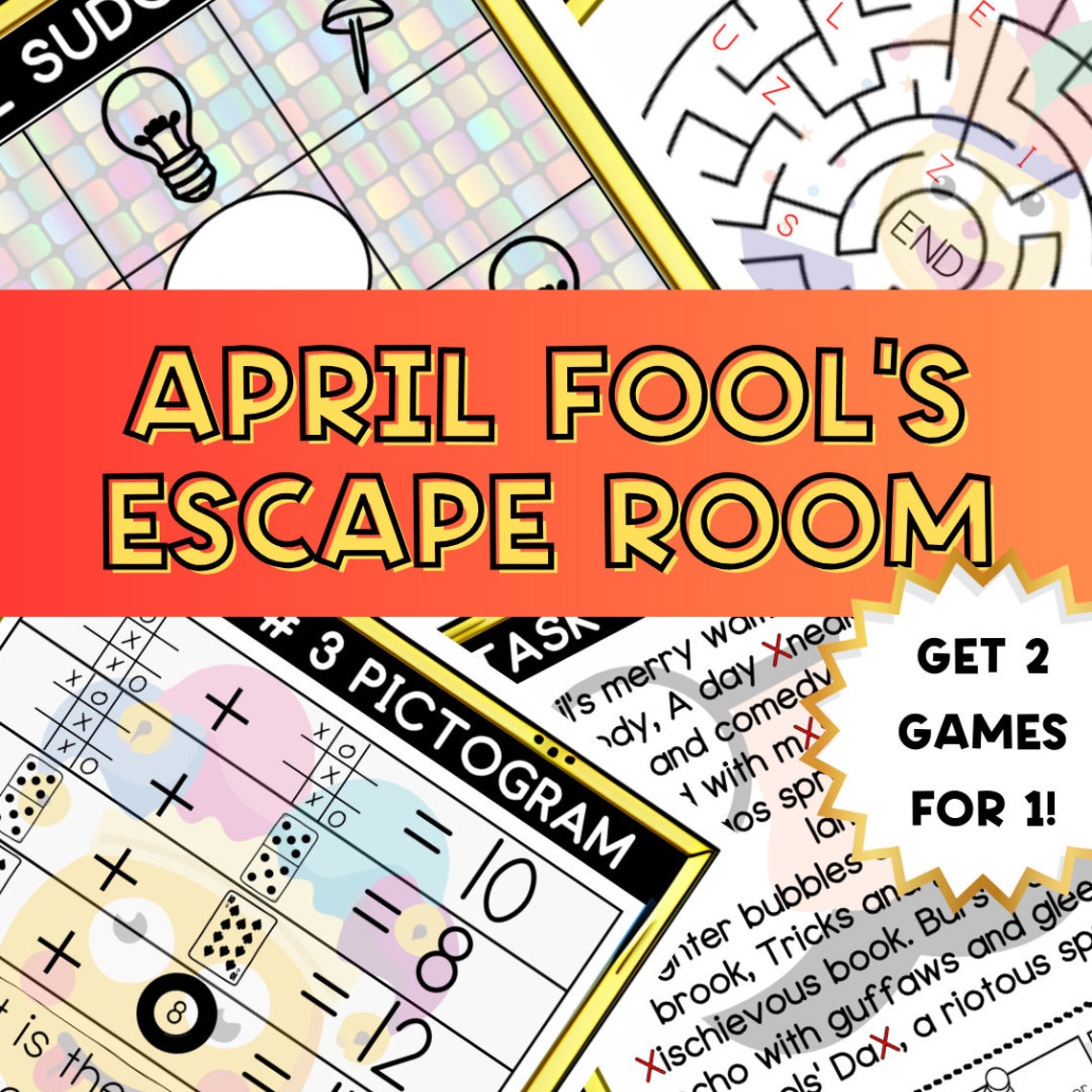 April Fool's Day Escape Room, Escape Room, Escape Room Game, Puzzle ...