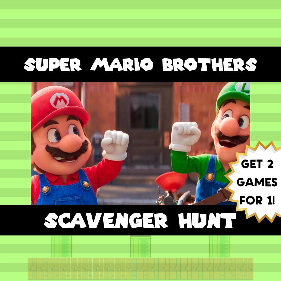 Super Mario Brothers Scavenger Hunt for Kids, Scavenger Hunt for Kids ...