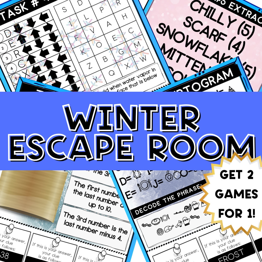 Winter Escape Room for Kids, Escape Room, Escape Room for Kids, Party ...