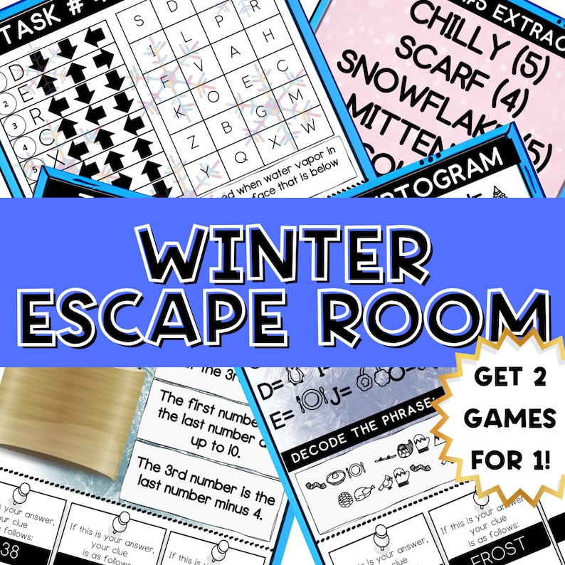 Winter Escape Room for Kids, Escape Room, Escape Room for Kids, Party ...