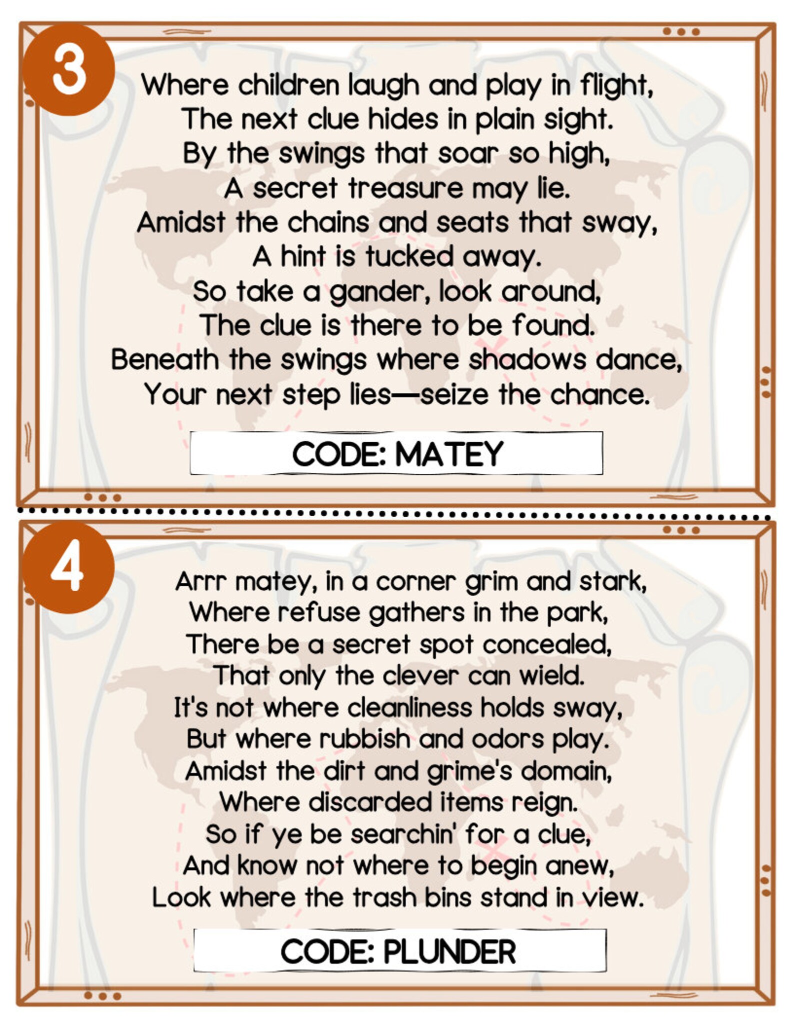 At the Park Scavenger Hunt, Outdoor Scavenger Hunt, Pirate Scavenger ...