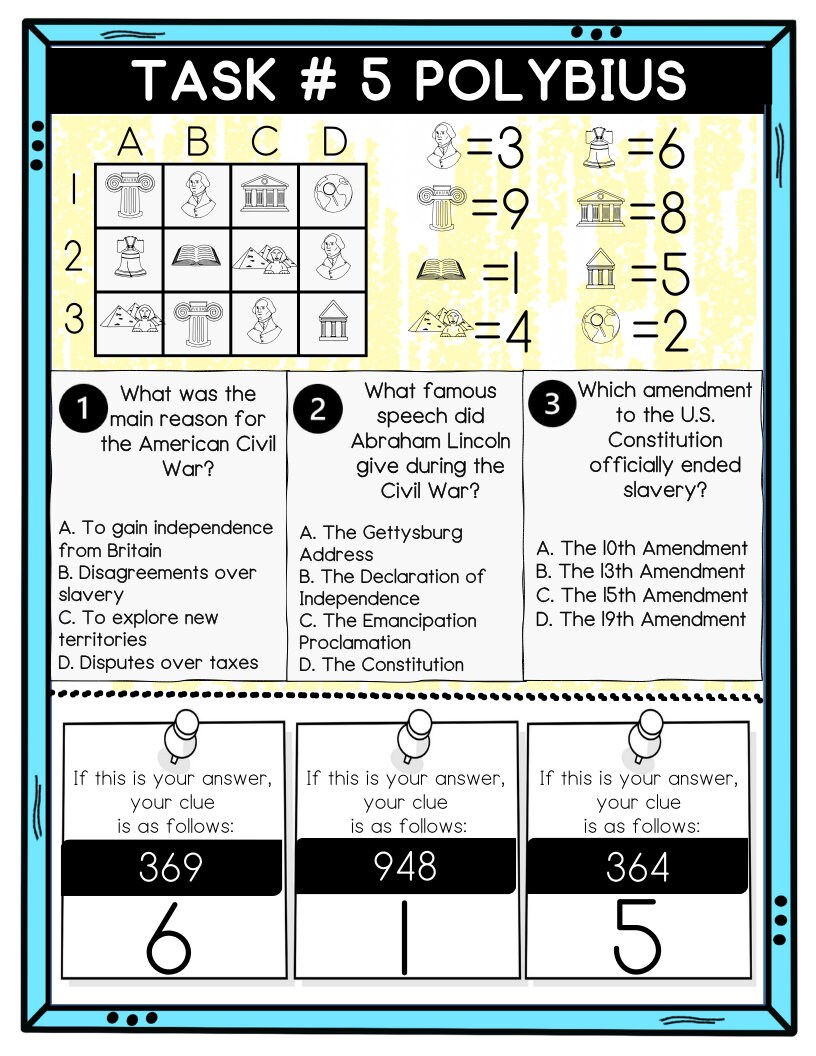 Civil War Escape Room, Escape Room Games, Escape Room Games for Kids ...