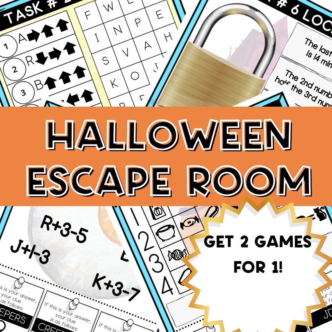 Halloween Escape Room With 9 Puzzles, Halloween Escape Room, Escape ...