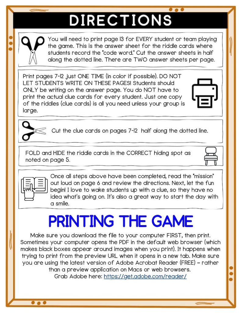 School Playground Scavenger Hunt, Scavenger Hunt for Kids, Party Games ...