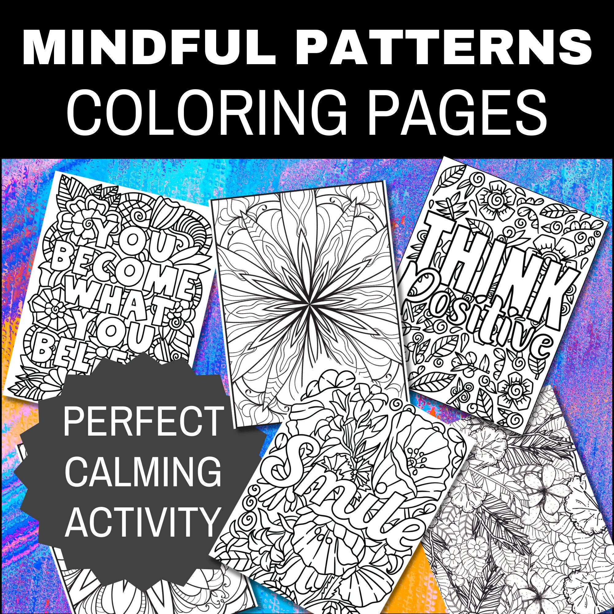 55 Relaxing Patterns Coloring Pages, Mandala, Mandala Coloring Pages ...