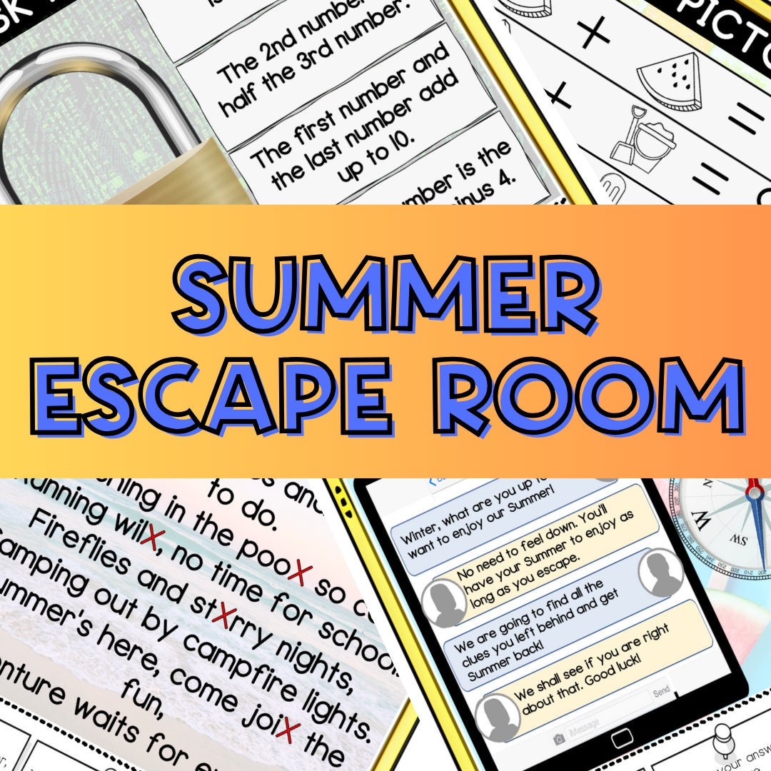 Summer Escape Room, Escape Room Games for Kids, Escape Room, Escape ...