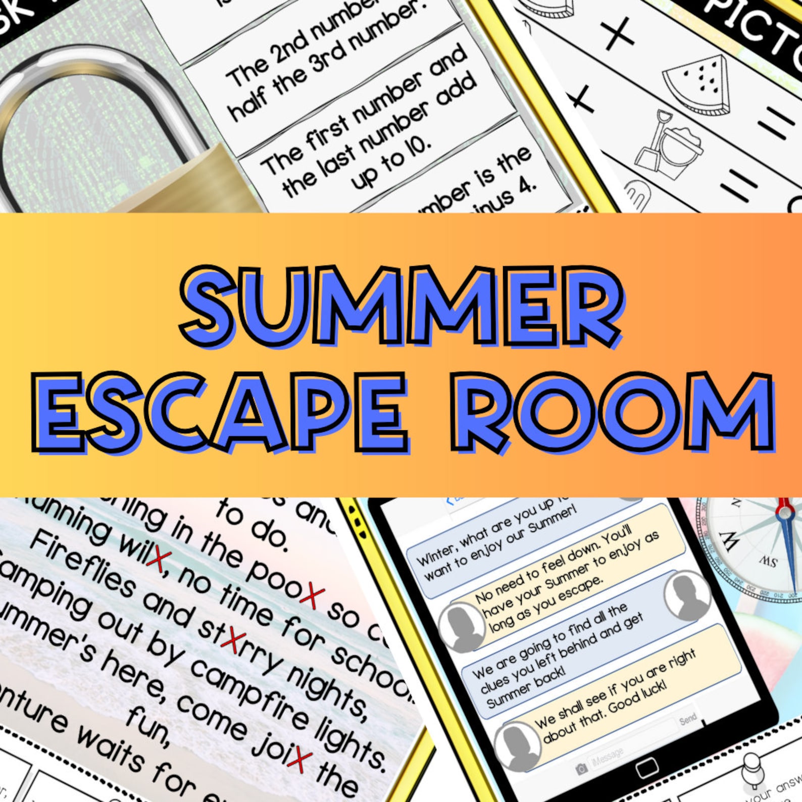 Summer Escape Room, Escape Room Games for Kids, Escape Room, Escape ...