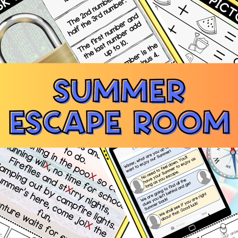 Summer Escape Room, Escape Room Games for Kids, Escape Room, Escape ...