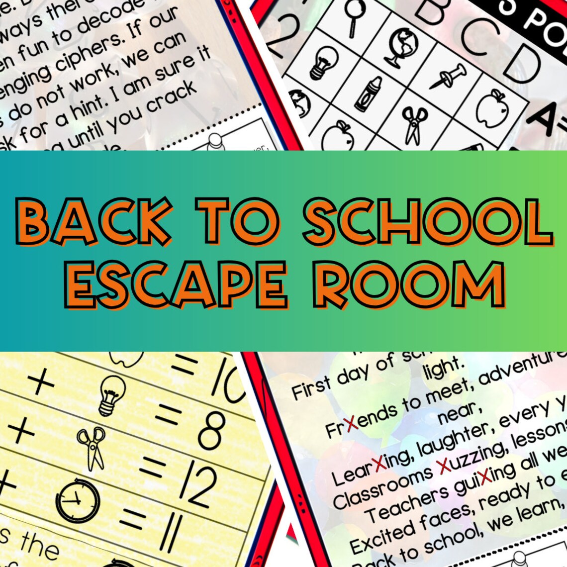 Back to School Escape Room, First Day of School Escape Room, Escape ...