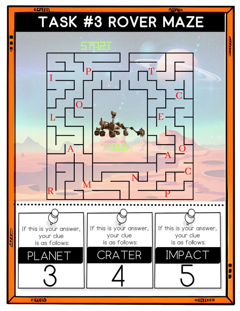 Mission: Mars Escape Room for Kids, Mars Escape Room, Space Escape Room ...