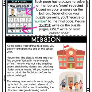 End of Year Escape Room, 9 Puzzles, End of the Year Escape Room, Escape ...