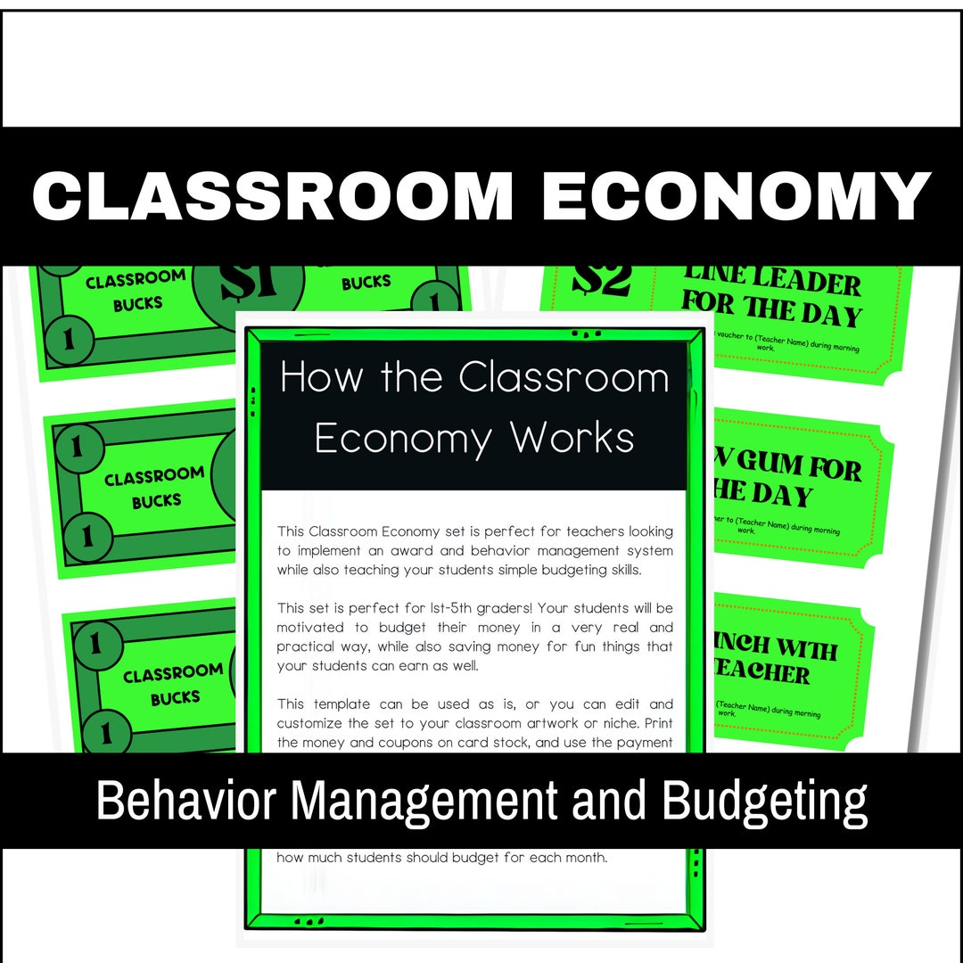 Classroom Economy, Classroom Financial Literacy, 1st-5th Grades ...