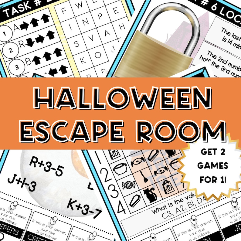 Halloween Escape Room for Kids, Escape Room for Kids, Escape Room ...