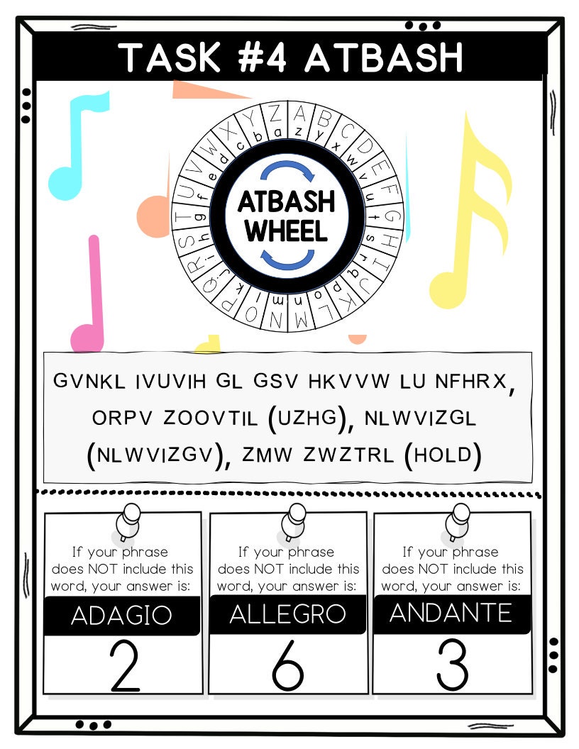 Music Escape Room, Escape Room Game, Escape Room Game for School, Music ...