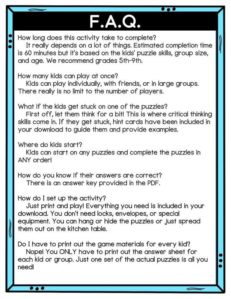 End of Year Escape Room, 9 Puzzles, End of the Year Escape Room, Escape ...