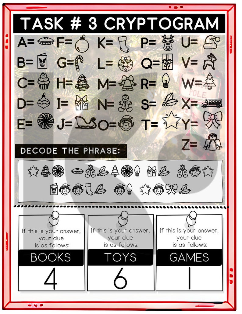 Christmas Escape Room, Escape Room for Kids, Christmas Party Game ...