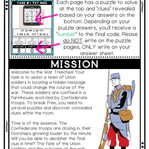 Civil War Escape Room, Escape Room Games, Escape Room Games for Kids ...