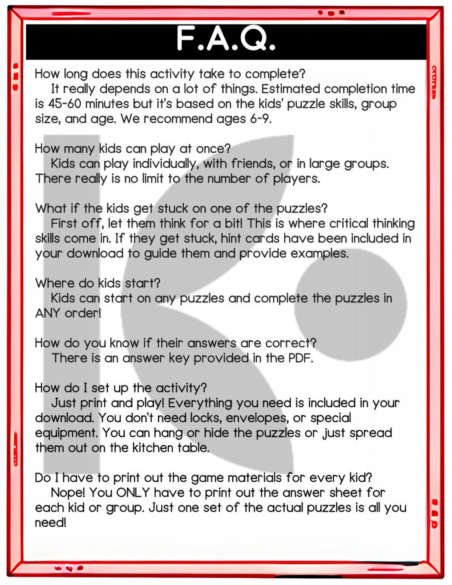 Christmas Escape Room, Escape Room for Kids, Christmas Party Game ...