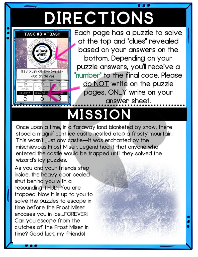 Winter Escape Room for Kids, Escape Room, Escape Room for Kids, Party ...