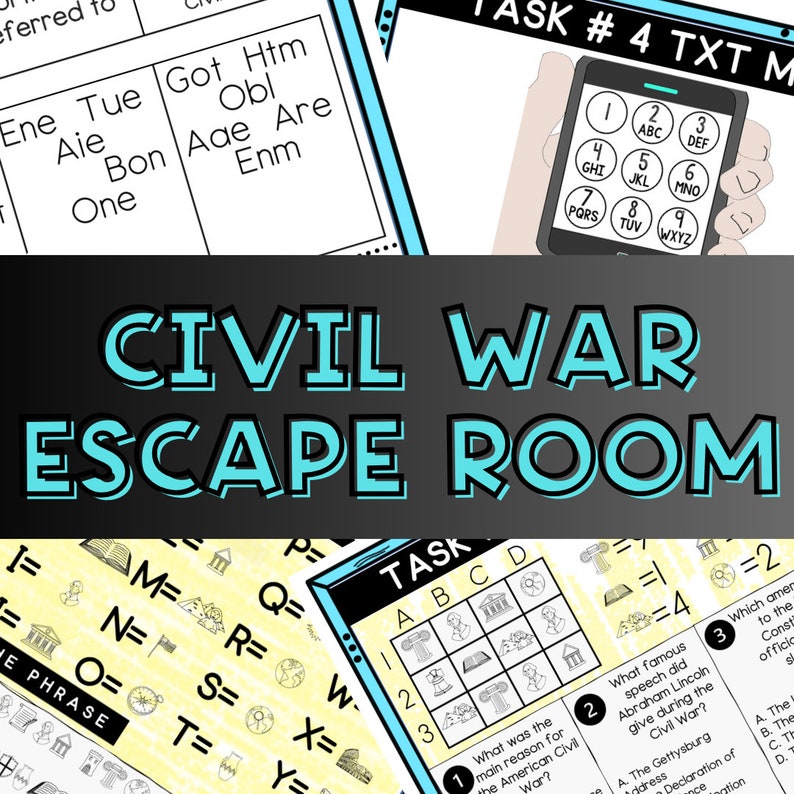 Civil War Escape Room, Escape Room Games, Escape Room Games for Kids ...