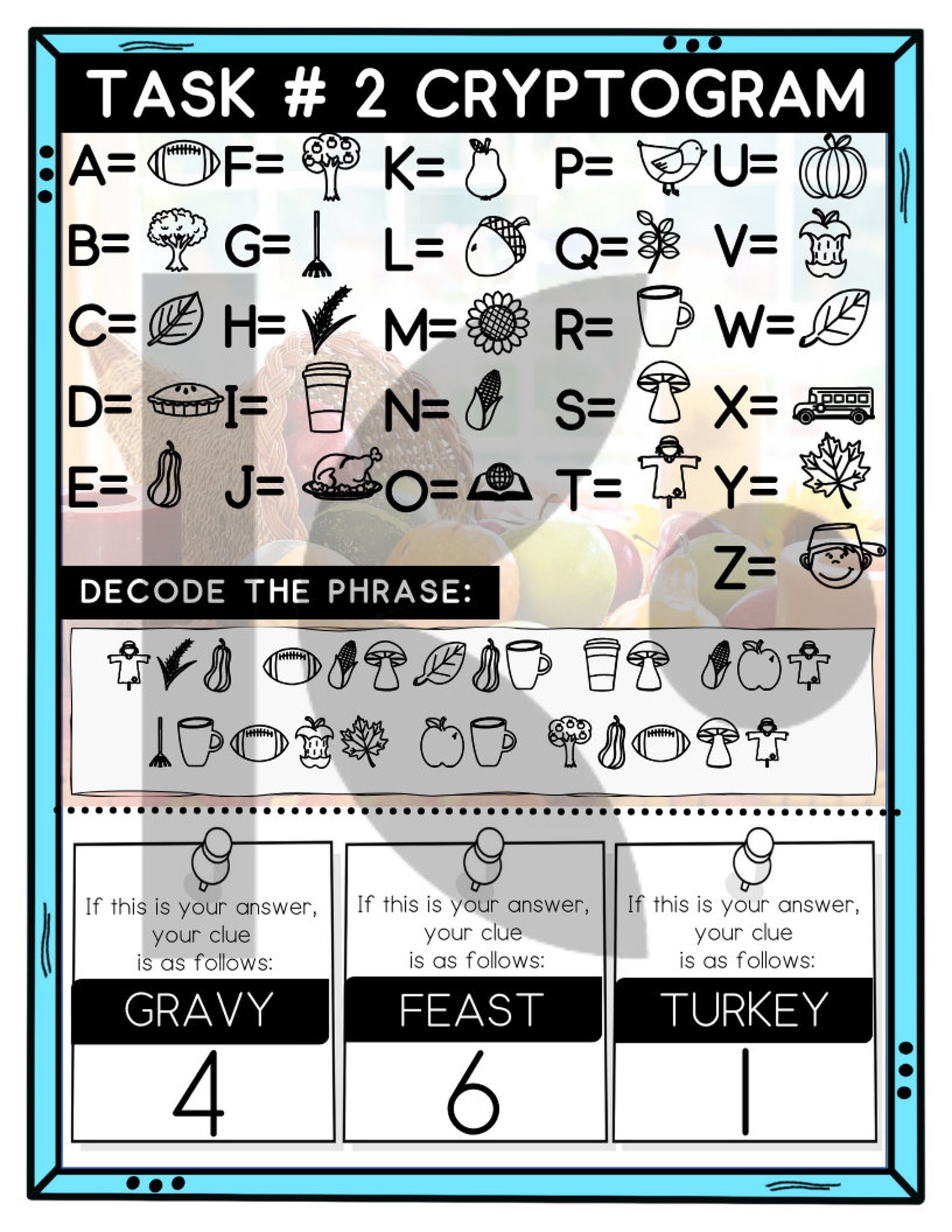 Thanksgiving Escape Room, Escape Room for Kids, Thanksgiving ...