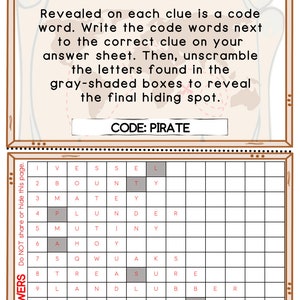 Pirate Treasure Scavenger Hunt, Riddle Clues (printable PDF) - Etsy