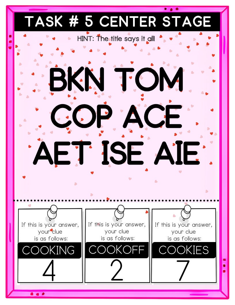 Valentine's Day Escape Room for Kids, Escape Room, Escape Room for Kids ...