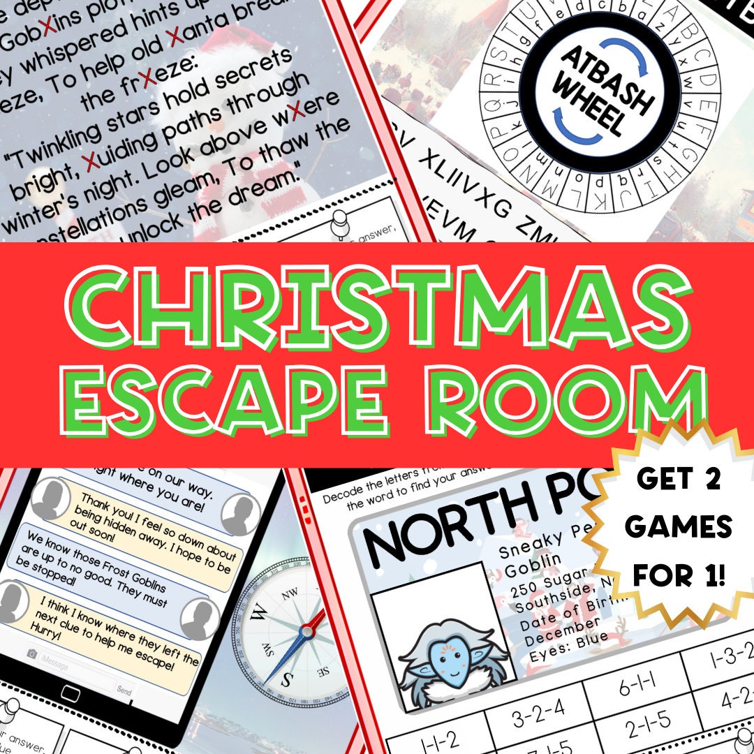 Christmas Escape Room, Escape Room for Kids, Christmas Party Game ...