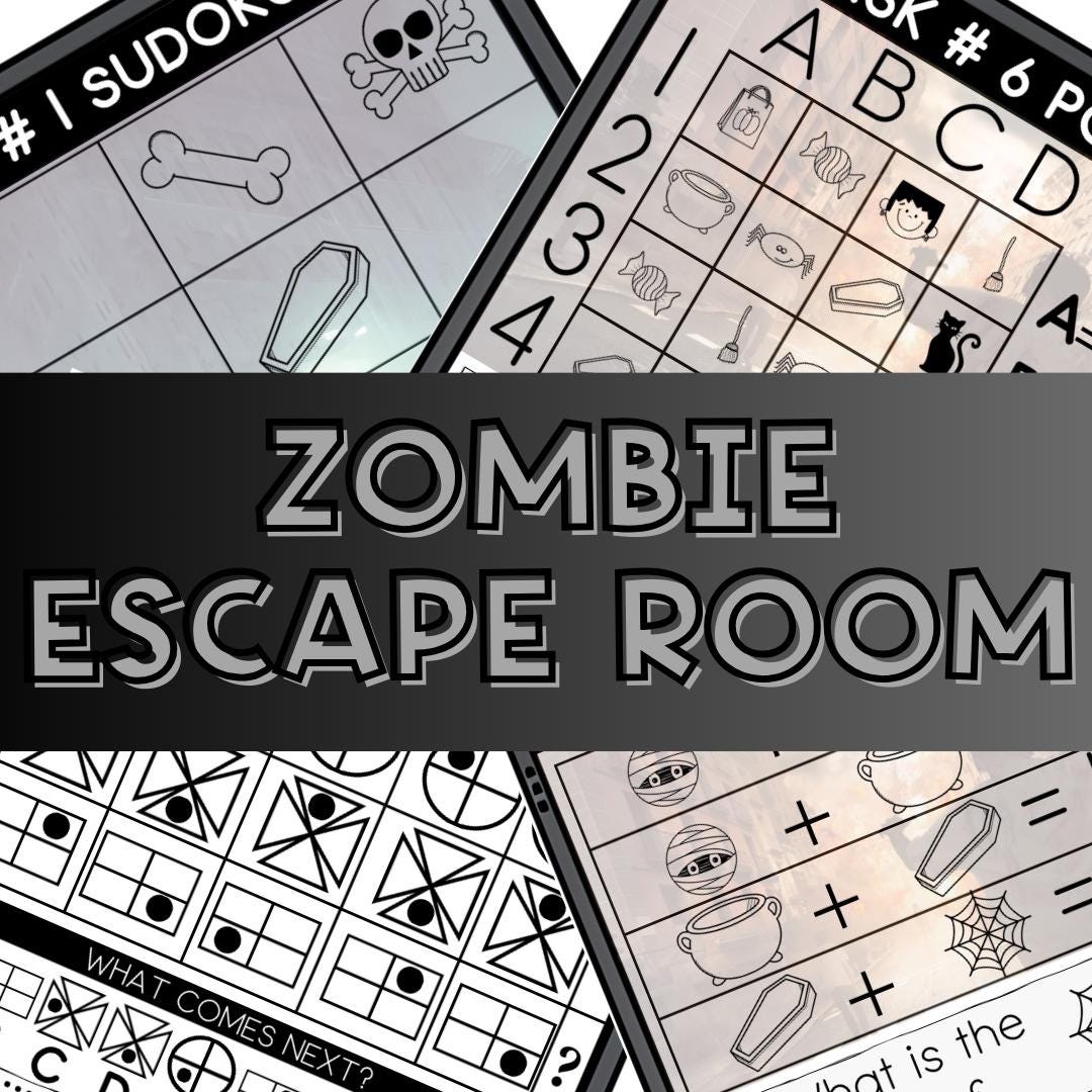 Zombie Escape Room, Zombie Escape Room Games, Party Games for Kids ...