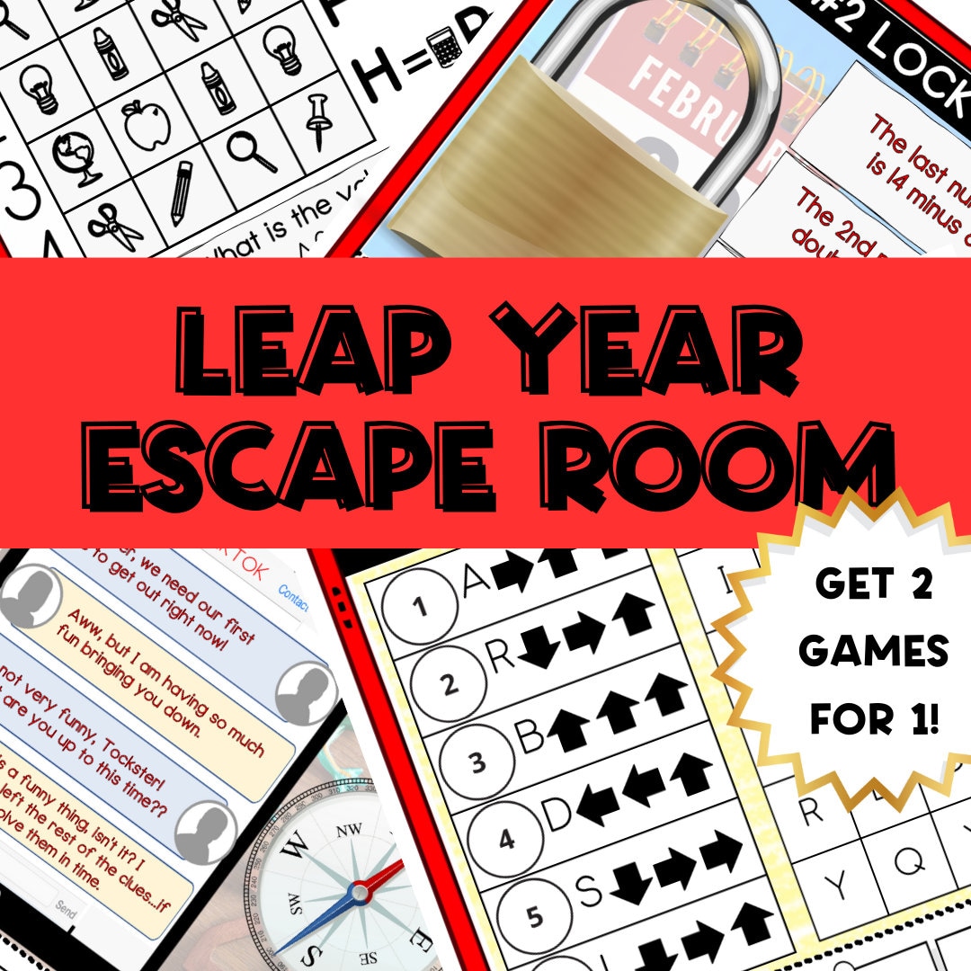 Leap Year Escape Room, Leap Year, Escape Room, Escape Room for Kids ...