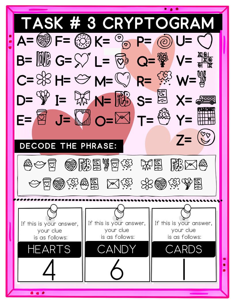 Valentine's Day Escape Room for Kids, Escape Room, Escape Room for Kids ...