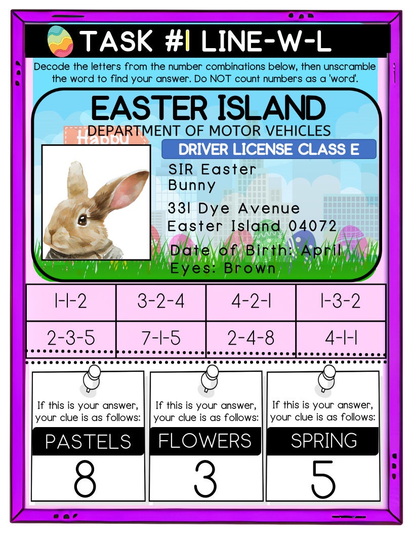 Easter Egg Hunt Escape Room, Escape Room, Escape Room Game, Easter ...