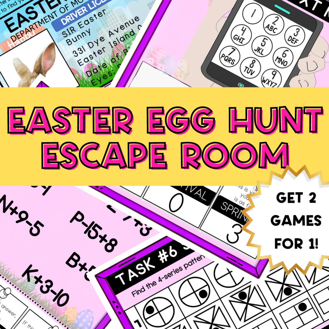 Easter Egg Hunt Escape Room, Escape Room, Escape Room Game, Easter ...