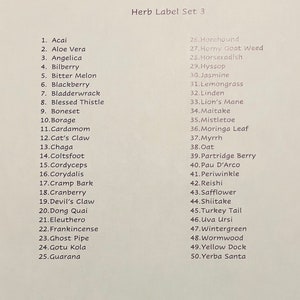 Custom Herb Labels 2”x4” - Etsy