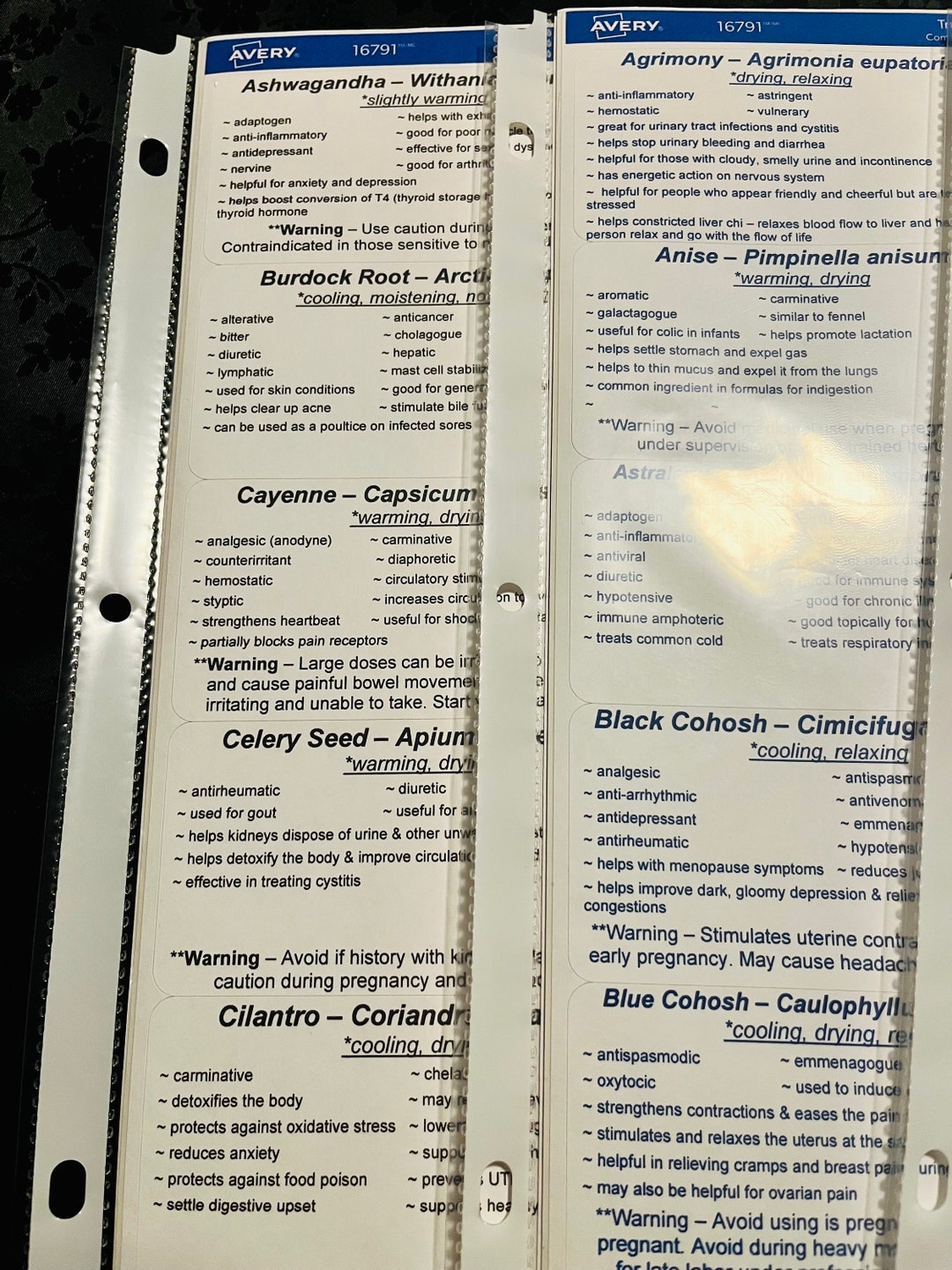 Custom Herb Labels 1-1/3" X 4" - Etsy